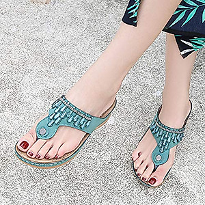 justHIGH Women's Sport Flip Flops Comfort Casual Thong Sandals Outdoor Platform Wedge Sandals Casual Shoes