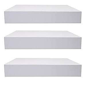 Sorbus Floating Shelves — Hanging Wall Shelves Decoration — Perfect Trophy Display, Photo Frames (White)