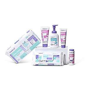 MADE OF The Better Baby Diapers - Hypoallergenic Diapers for Sensitive Skin, Unscented, 10 Hour Absorbency - Pediatrician and Dermatologist Tested - Size 0 (144 Count)