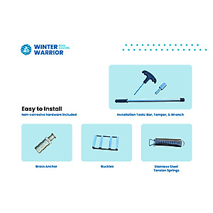 Winter Warrior Mesh Inground Safety Pool Cover - - for 16'x32' Pool - Green