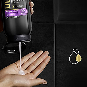 TRESemmé Ultra Keratin Repair Concentrate Shampoo And Conditioner For Damaged Hair Visible Repair in 30 Seconds, Fast-Lather And Fast-Detangle Technology, 2X More Washes Combo Pack, Black