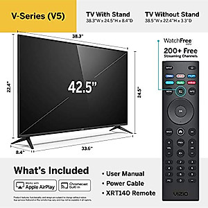 VIZIO 43 Inch 4K Smart TV, V-Series UHD HDR Television with Apple AirPlay and Chromecast Built-in
