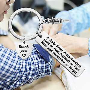 LQRI Phlebotomist Gifts Nurse Gifts Phlebotomy Keychain A Great Phlebotomist is Hard To Find