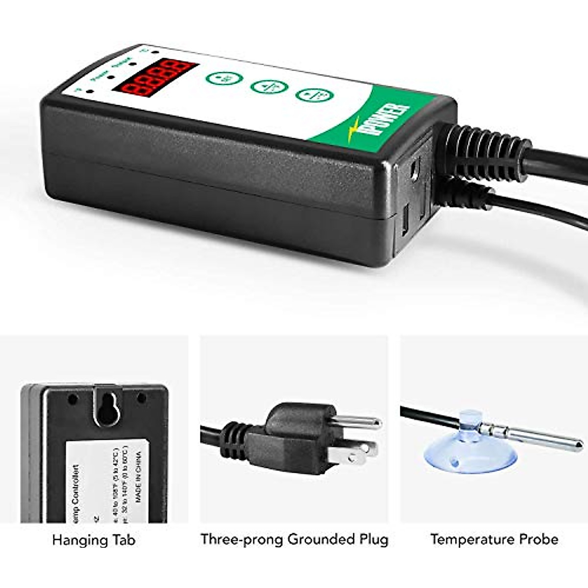 iPower PTHTPDCTRLV2HTPDM 6"x8" Reptile Heating Pad Under Tank Terrarium Heat Mat with Digital Thermostat Temperature Controller for Small Animals