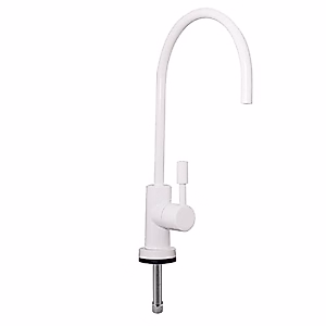 Westbrass D2036-NL-50 11" Contemporary 1-Lever Handle Cold Water Dispenser Faucet, Powder Coat White