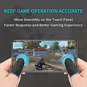 Newseego Mobile Game Finger Sleeve[10 Pack], [Competition Version] Touch Screen Finger Sleeve Breathable Anti-Sweat Sensitive Shoot and Aim Keys for Rules of Survival/Knives Out for Android & iOS