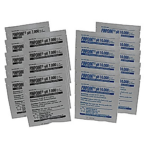 Pinpoint® High-Precision pH Calibration Fluids Kit (pH Buffer Solution), 20 Piece Set - 7.000, 10.000