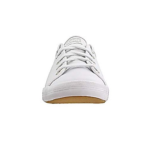 Keds girls Kickstart Sneaker, White Leather, 2 Big Kid US