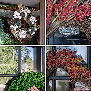 Suction Cup Hooks - Removable & Reusable Wall Hooks - Portable Shower Hooks for Towels, Keys & Sponges - Wreath Hook for Indoor & Outdoor Decoration