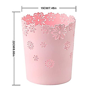 Trash can, Bedroom Trash can,Cute Trash can for Bedroom, Pink Bathroom Accessories,Pink Garbage can.