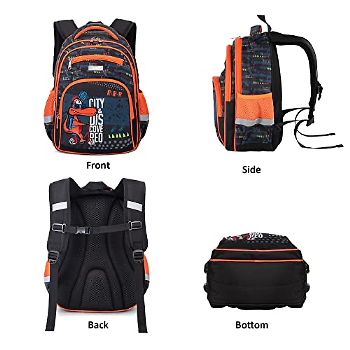 Robhomily Boys Backpacks for Elementary Kindergarten Backpack for Boy Kids School Backpack for Boys Lightweight Dinosaur