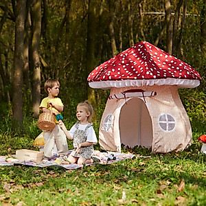 Asweets Mushroom Tent Kids Playhouse Tent – Boys and Girls Play Fort with Exquisite Design for Imaginative Indoor/Outdoor Play Tent