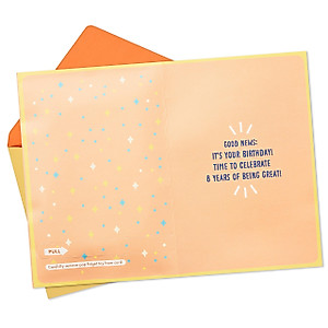 Hallmark 8th Birthday Card for Kids with Detachable Pop It! Toy