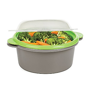Progressive International Microwave Mini Steamer, Gray