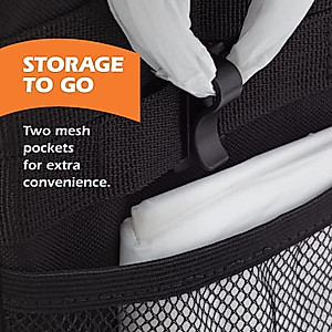 Drive Auto Car Trash Can - Collapsible, Leakproof Garbage Bin with 20 Trash Bags and Adjustable Strap - Car & Truck Accessories for Men and Women - Black, Large