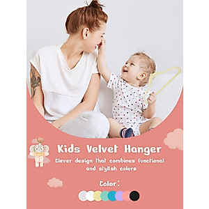 HOUSE DAY Velvet Baby Hangers 50 Pack, Premium Children's Hangers for Baby, Infant & Toddler Clothes, Durable Non Slip Baby Felt Hangers Beige, 11 Inch Baby Hangers for Closet, Ideal for Everyday Use