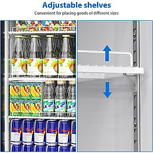 ACONEE Glass Door Display Fridge WRT571SMYB Refrigerator, Black