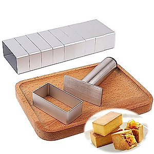 2.1cm Height Lengthened Rectangle Aluminium Pineapple Cake Mold Stainless Steel Press Stamp Fondant Cookie Biscuit Molds DIY