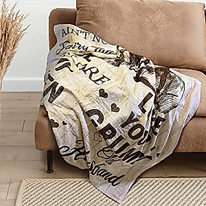 Gifts for Wife,to My Wife bed throw Blanket-Valentine's Mother's Day Halloween Christmas Birthday Gifts for Wife,Wedding Anniversary Romantic Gifts,Healing Thoughts Blanket Presents for Her(55"x71")