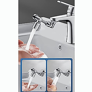 Faucet Extender for Bathroom Sink Universal,1080 Faucet Extender Brass,Splash Filter Faucet Extender,2 Water Outlet Modes,Faucet Attachment for Bathroom Sink