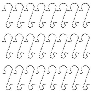 Naler Ornament Hooks Stainless Steel S-Shaped Hangers for Christmas Ornaments Decorations, 120 Pack