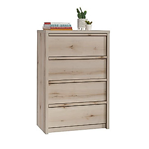 Sauder Harvey Park 4-Drawer Chest in Pacific Maple, Pacific Maple Finish