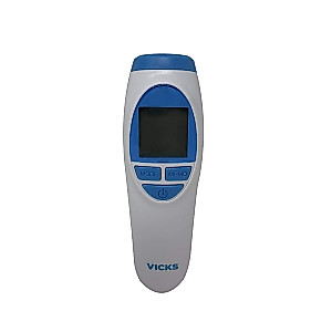 Vicks No Touch 3-in-1 Thermometer,Measures Forehead,Food and Bath temperatures