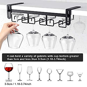 Under Cabinet Wine Glass Rack Black, Wine Glass Holder Under Shelf, Wine Glass Racks Under Cabinet Wine Glass Hanger, Under Shelf Wine Glasses Holder Under Cabinet, Stemware Rack Under Cabinet Cmecial