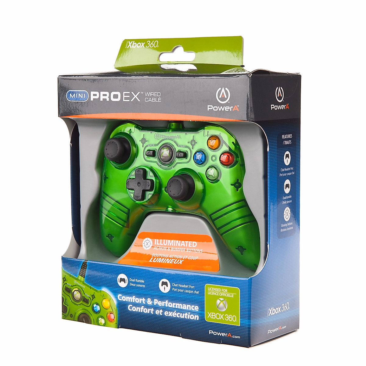 PowerA Mini Pro EX Controller for Xbox 360 - Green (Wired)