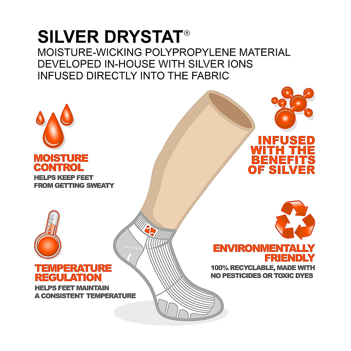 Vitalsox Tennis Ghost No Show Socks, White/Silver, Medium