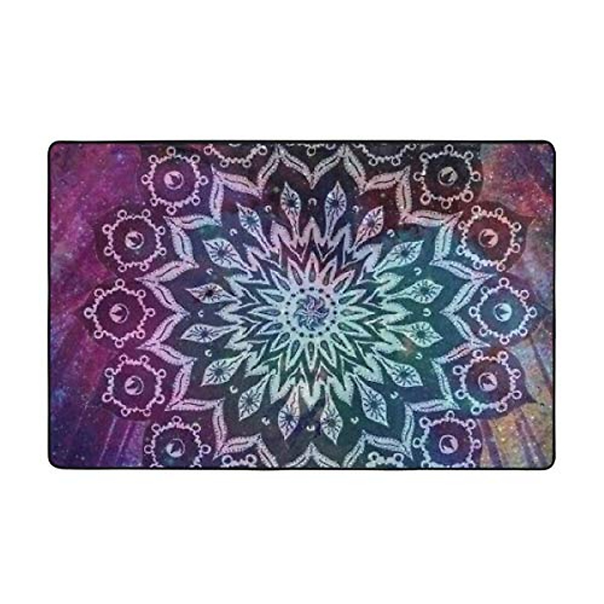 NiYoung Bedroom Living Room Kitchen Big Size Area Rugs Home Art - Trippy Tie Dye Mandala Floor Mat Doormats Quick Dry Spa Bathroom Floor Mats Exercise Mat Throw Rugs Carpet