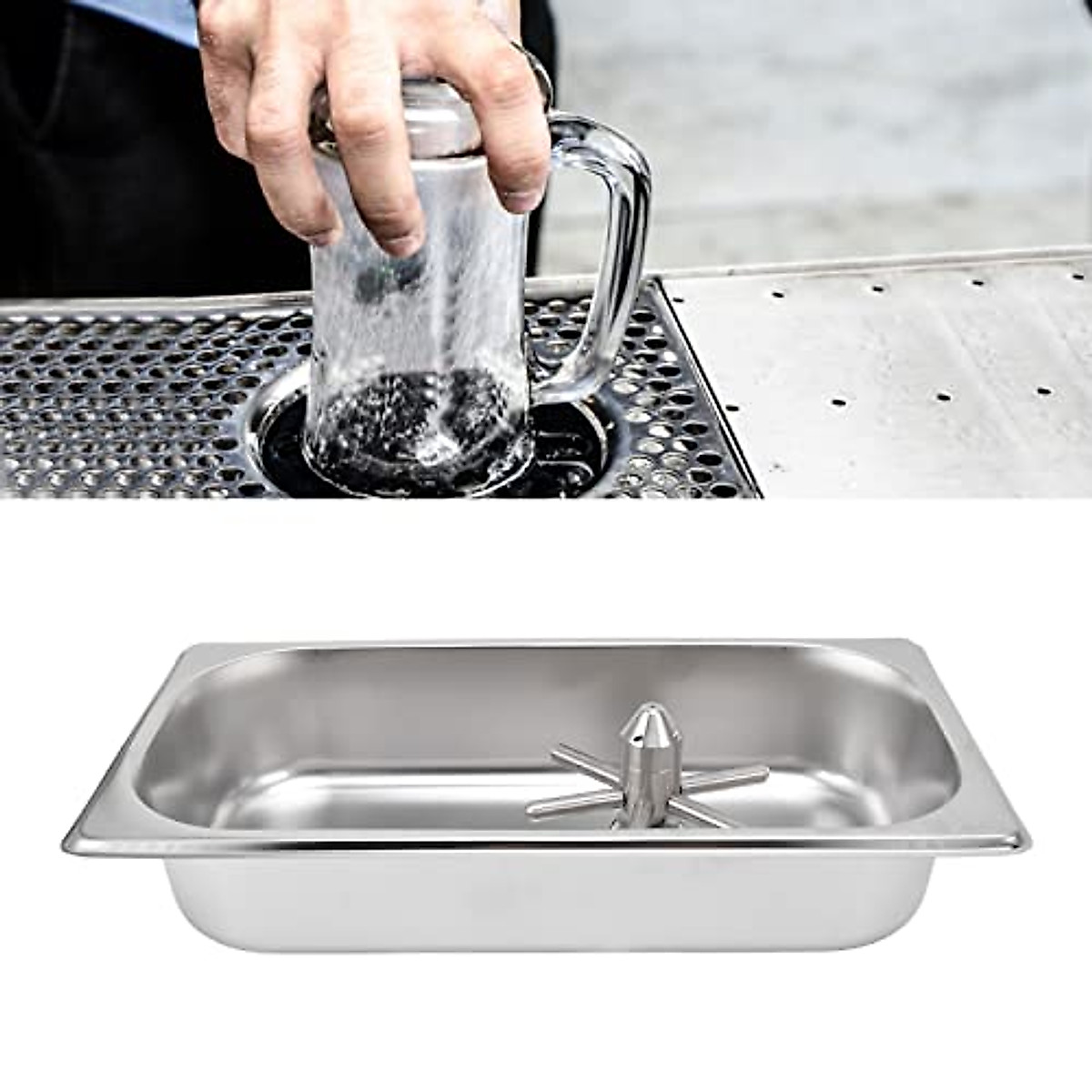 Glass Cup Washer, Rustproof Glass rinser Auto rotation Thickened For Kitchen(medium B-1212-01)