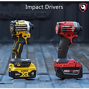 Tool Army Magnetic Bit Holder for Drill and Impact Drivers - with 3M Adhesive - Fits most Drills: Milwaukee, Dewalt, Ryobi, Klein, Bosch