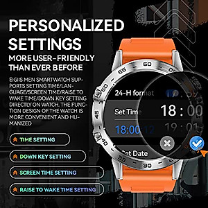 Military Smart Watch for Men Make/Answer Calls Rugged Tactical Smartwatch Compatible with Android iPhone Samsung 1.39" HD Screen Heart Rate Sleep Monitor Watch 108 Sports Modes Fitness Tracker