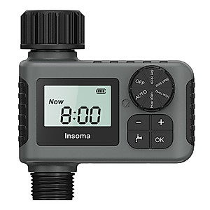 Outdoor Garden Hose Faucet Timers, Programmable Water Sprinkler Timer with Rain Delay/Manual/Automatic Drip Irrigation and Lawn Watering System for Yard, 1 Outlet