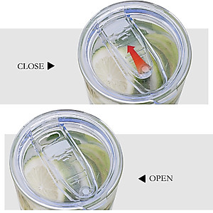 Dingerjar Glass Tumbler with Lid and Straw, Borosilicate Glass Iced Coffee Cup Smoothie Cups 24 oz/750ml for Hot or Cold Drinks