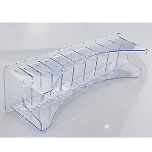 Plastic Clipper Guide Grooming Clipper Blade Case Holder Organizer Plastic 10 Blades Storage Case Rack Clipper Comb Holder for Salon Home Supplies Plastic Blade Guide