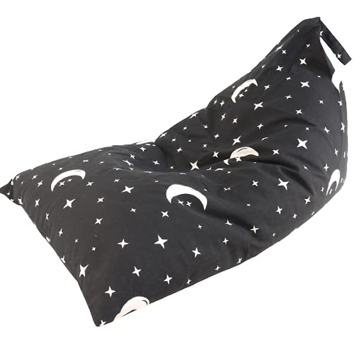 SMART WALLABY Stuffed Animal Storage, Bean Bag Chairs for Kids, 100% Cotton Washable Plush Animal Storage. Room Organization for Stuff Animal, Linens, Quilts & Pillows | Triangular | Starry Night