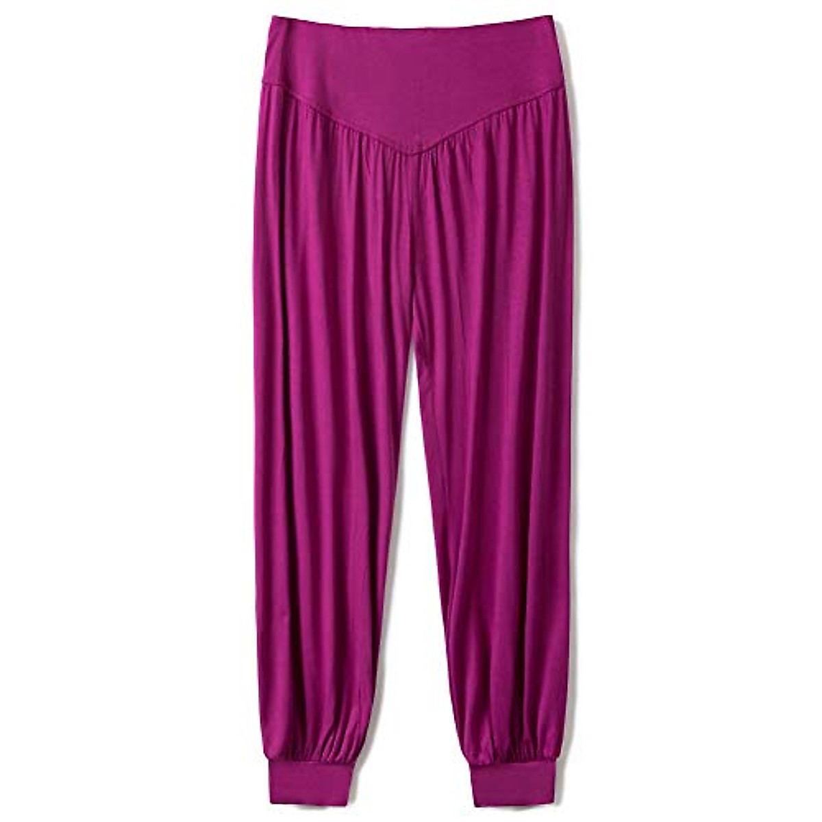 AvaCostume Womens Modal Cotton Soft Yoga Sports Dance Harem Pants, XL, Fuchsia