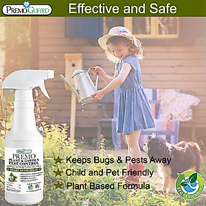 Plant & Garden Pest Control by Premo Guard - 32 oz - Insect & Disease Control for Organic Gardening - Effective Natural Plant Based Formula for Inside & Outside Plants