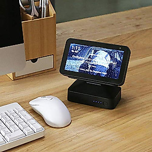 GGMM ES5 Battery Base for Show 5, Wireless Show 5 Battery Base Make Smart Speaker Portable, Show 5 Stand, Magnetic Attachment, Black (Show 5 Not Included)