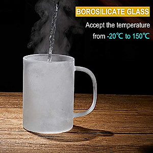 Enindel 3020.05 Glass Tea Mug with Infuser and Lid, Tea Cup, Clear, 20 OZ, GM005