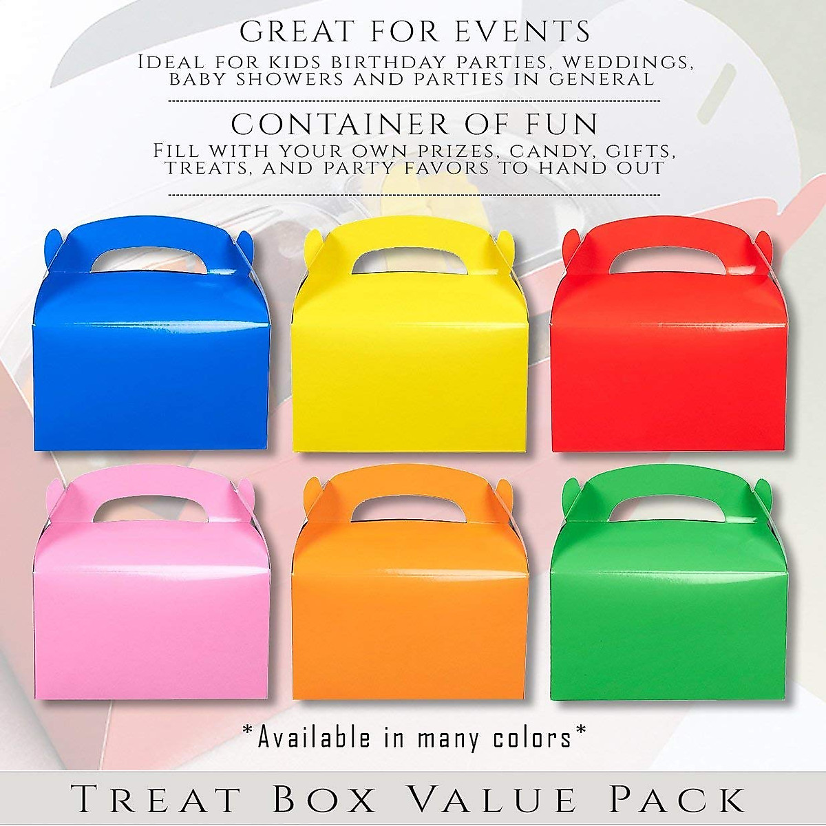 Pack of 24 Paper Treat Boxes - Gable Favor Boxes - Fun Party Play Goodie Boxes - 2 Dozen Bright Green Birthday Party Shower Loot Gift Boxes - 24 Count - 6.2 x 3.5 x 3.6 Inches