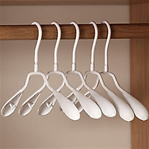 N/A White PVC Coated Hanger Metal Hanger Non-Slip Anti-Print Hanger (Color : White, Size : 32 * 19cm)