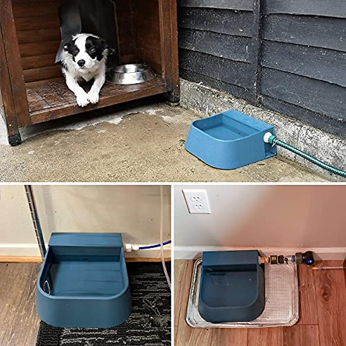 NAMSAN Auto Fill Water Bowl 2L Automatic Dog Water Dispenser Outdoor/Indoor Livestock Waterer Float Valve Water Feeder for Dog Cat Chicken