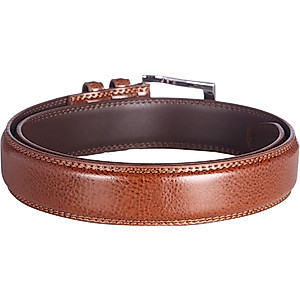 Florsheim Men's Pebble Grain Leather Belt 32MM, Cognac, 36