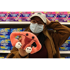 GIANTmicrobes Uterus Plush Toy, Uterus Stuffed Animal, Uterus Gifts, Uterus Plush, Hysterectomy Gifts, Endometriosis Gifts, Gynecologist Gifts,Obgyn Gifts, Feminist Gifts, Fertility Gift,Get Well Gift