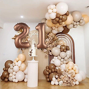 YFHVJTKO 40 Inch Number 10 Foil Balloons 10th Celebration Decorations for Happy 10th Birthday Party Wedding Bridal Shower Engagement Photo Shoot Anniversary Decoration, Number 10 Chocolates Balloon