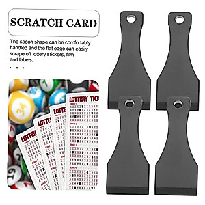 BUTIFULSIC 40 Pcs Scratch Tool Colored Stickers Films Scraper Loterie Scratchers Tool Scraper Keychain Labeling Stickers Paint Scraper Scratch Off Tool for Tickets Plastic
