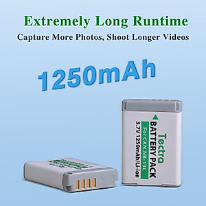 Tectra Dual NB-13L Battery & LED 3-Slot Charger for Canon Powershot G7 X, G5 X, G9 X, SX620 & SX720